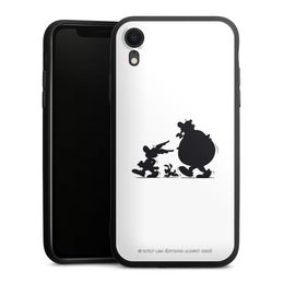 DeinDesign iPhone Xr Handy Premium Silikon H&uuml;lle Handyh&uuml;lle schwarz Case Official Licensed Product Obelix Asterix Silikon Premium Case
