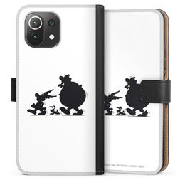 DeinDesign Xiaomi Mi 11 Lite 5G NE Handy Klapph&uuml;lle Handyh&uuml;lle aus Kunst Leder schwarz Flip Case Official Licensed Product Obelix Asterix Sideflip mit langer 