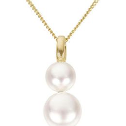 Firetti Perlenanh&auml;nger &raquo;Schmuck Geschenk Gold 333 Halsschmuck Anh&auml;nger f&uuml;r Halskette&laquo; mit S&uuml;&szlig;wasserzuchtperle gold Gelbgold 333 Perlen, 1,05 g