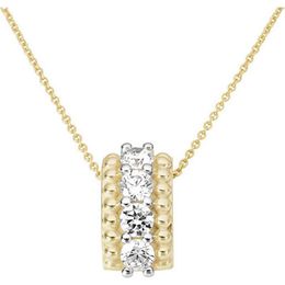 Firetti Damen Kettenanh&auml;nger &raquo;Schmuck Geschenk Gold 333 Halsschmuck Anh&auml;nger Fantasie bicolor&laquo; mit Zirkonia (synth.) gelb Gelbgold 333, 0,95 g