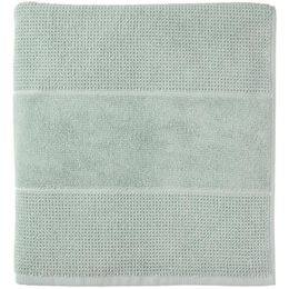 Schiesser Saunatuch &raquo;Turin in angesagter Reiskornoptik&laquo; Made in Green grau Frottier, Frottier B/L: 75cmx200cm, 1 Stk., Frottier