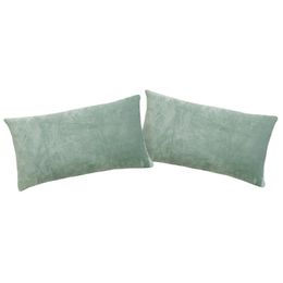 OTTO home Kissenbezug &raquo;Desner3, besonders weich im Griff, Cashmere-Touch&laquo; Kissenh&uuml;lle mit Rei&szlig;verschluss gr&uuml;n Microfaser, Obermaterial: 100% Polyester