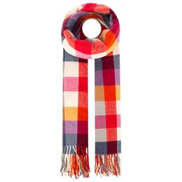 Zwillingsherz Damen Schal &raquo;Classic Karo&laquo; zeitloses Karomuster, weiche Qualit&auml;t, Fransenabschluss, multicolor bunt Einheitsgr&ouml;&szlig;e