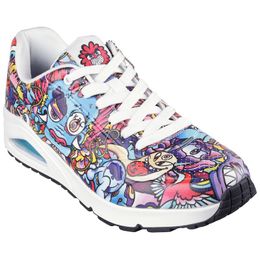 Skechers Herren Sneaker &raquo;UNO - COLOR DOODLE&laquo; Keilsneaker, Schn&uuml;rschuh, Retro Sneaker mit einzigartigem Print bunt 40