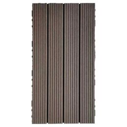 Prestige Home Terrassenfliese WPC Puerto Picolo 60X30Cm 6-Er Set, Cappuccino, Holzwerkstoff, 30x2.4x60 cm, witterungsbest&auml;ndig, Gartenzubeh&ouml;r, Terrassen- & Balkonb&ouml;den, Terrassenfliesen