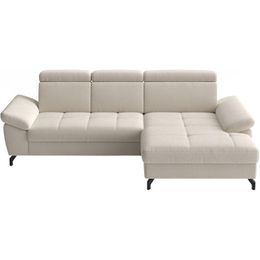 Sit & More sit&more Ecksofa &raquo;Vanity, L-Form, B: 264 cm,&laquo; Inkl.Sitz-,Kopf-und Armteilverstellung grau 100% Polyester B/H/T: 264cm x 84cm x 181cm, Chenille, 