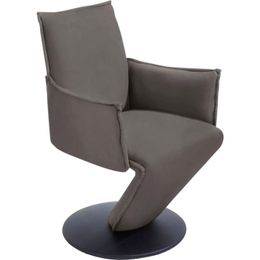 K+w Komfort & Wohnen K+W Komfort & Wohnen Esszimmerstuhl &raquo;Drive, Drehstuhl&laquo; () Sessel mit federnder Sitzschale, Drehteller in Metall schwarz Struktur grau Cloud: 