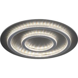 Globo LIGHTING Deckenleuchte &raquo;JAYDEN&laquo; LED-Modul 1 Stk. warmwei&szlig; - kaltwei&szlig; Deckenlampe Wohnzimmer-Leuchte Schlafzimmer-Leuchte Flur K&uuml;che silber &Oslash; 