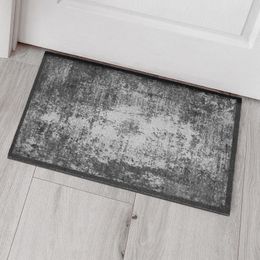 ANDIAMO Fu&szlig;matte &raquo;Metropolitan, Welcome, Made in Belgium&laquo; rechteckig 4 mm H&ouml;he Schmutzfangmatte, verschiedene Motive, rutschhemmend, waschbar grau Kunstfaser 