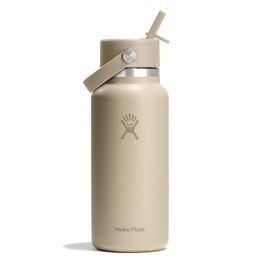 Hydro Flask Trinkflasche &raquo;32 OZ Wide Flex Straw Cap, 946 ml&laquo; geeignet f&uuml;r alle Wide Mouth Kappen und Deckel beige Edelstahl, Kunststoff 946ml