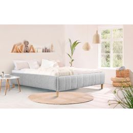 Home Affaire Polsterbett &raquo;Tarje&laquo; in 5 Breiten, auch in &Uuml;berl&auml;nge 220 cm, incl. Roll-Lattenrost grau Struktur fein (100% Polyester) Liegefl&auml;che L&auml;nge B