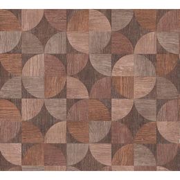 Livingwalls living walls Vliestapete &raquo;Metropolitan Stories Nils Olsson Copenhagen&laquo; Holz gestreift realistisch leicht strukturiert Grafik Tapete Vintage Tapeten 