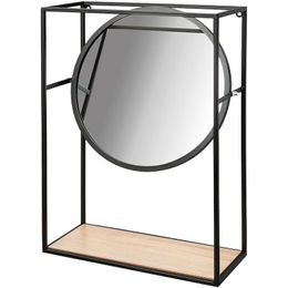 Creativ home Deko-Wandregal &raquo;Wandregal mit Spiegel&laquo; 1 Stk. tlg. B/H/T: 36cm x 51cm x 15cm