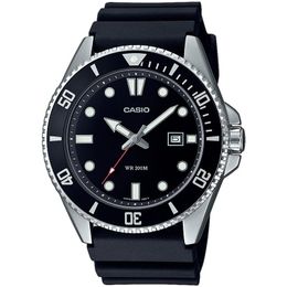 Casio Timeless Collection Herren CASIO TIMELESS COLLECTION Quarzuhr Armbanduhr, Herrenuhr,bis 20 bar wasserdicht, Datum, Resinarmband schwarz 