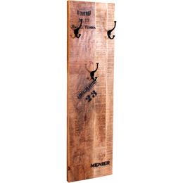 Sit Garderobenpaneel &raquo;RUSTIC aus Mangoholz mit 4 Doppelhaken&laquo; Acht Aufh&auml;ngem&ouml;glichkeiten durch 4 praktische Doppelhaken beige Massivholz Einheitsgr&ouml;&szlig;e