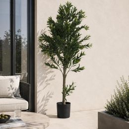 K&uuml;nstlicher Olivenbaum MCW-Q88, Dekopflanze Kunstbaum Kunstpflanze, Outdoor Polyethylen 126x58x58cm