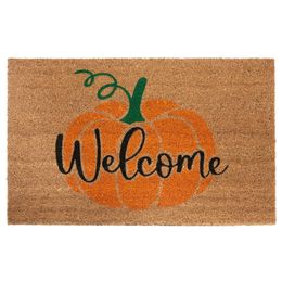 NYVI Fu&szlig;matte Kokos - Rutschfest, Wetterfest, f&uuml;r Innen und Au&szlig;en Gr&ouml;&szlig;e:45x75 cm;Farbe:Pumpkin
