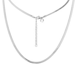 Firetti Herren Kette ohne Anh&auml;nger &raquo;Schmuck Geschenk Edelstahl Halsschmuck Halskette Heringbonekette&laquo; Edelstahl, L: 55 B: 3mm