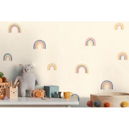 Livingwalls living walls Vliestapete &raquo;Kids Studio Regenbogen &ndash; Vliestapete f&uuml;r Kinder&laquo; Motiv grafisch leicht gl&auml;nzend glatt Handgezeichnete Regenb&ouml;gen in 