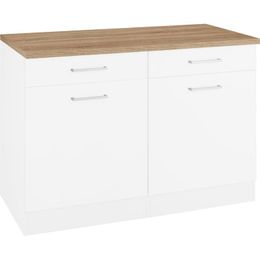 KOCHSTATION Unterschrank &raquo;KS-Visby&laquo; Breite 120 cm wei&szlig; B/H/T: 120cm x 85cm x 60cm