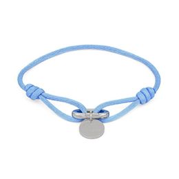 Copenhagen Studios Damen Armband &raquo;Schmuck Geschenk Edelstahl Armkette Fabric Link&laquo; 21cm, Edelstahl Nylon