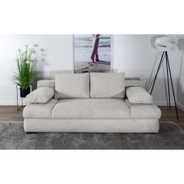 Collection AB Schlafsofa &raquo;Chicago, B: 200 cm, Liegefl. 146x200 cm&laquo; Schlaffunktion, Bettkasten & 2 Armlehnenkissen, Federkern beige 100%Polyester B/H/T