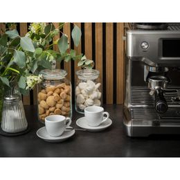 Creatable Espressotasse &raquo;Bistrot Weiss, Espresso Set 8-tlg&laquo; Klassiker in Wei&szlig;, Der Allesk&ouml;nner wei&szlig; Porzellan &Oslash; 6,4cm x 5,7cm, 80ml, 8