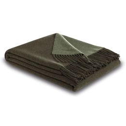Biederlack Wohndecke &raquo;Soft Impression im Doubleface-Look&laquo; Baumwolle-Kaschmir-Mix gr&uuml;n Baumwolle, Kaschmir B/L: 130cm x 235cm