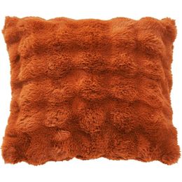 done. Dekokissen &raquo;Aura&laquo; 3D Wellenstruktur orange Polyester B/L: 50cm x 50cm, 1 Stk.