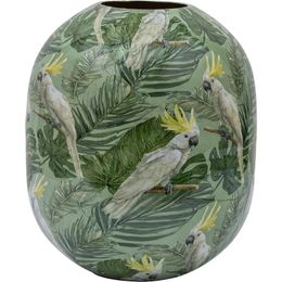 Creativ home Tischvase &raquo;Vase&laquo; mit floralem Dekor gr&uuml;n B/H/T: 32cm &Oslash; 26cm