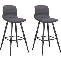 ByLiving Barhocker &raquo;Simone&laquo; Set, 2er, 2 Stk. tlg. 2er Set, Vintage braun oder Webstoff anthrazit schwarz 100% Polyester B/H/T: 40cm x 103cm x 51cm, 