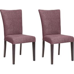 Home Affaire 4-Fu&szlig;stuhl &raquo;Aspen&laquo; (Set) 2 Stk.Beine aus massiver Buche, wengefarben lackiert rot Polyester B/H/T: 46cm x 94,5cm x 59cm, 2 Stk., 