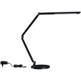 Paulmann LED Schreibtischlampe &raquo;FlexBar&laquo; 1 Stk. Tageslichtwei&szlig; Warmwei&szlig; 3step, sw tunW dim, 10,6W, Kabell 1,50 m, dimmbar schwarz 1, H: 36,2cm, 1 Stk.