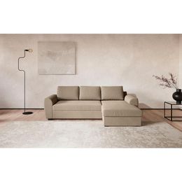 COTTA Ecksofa &raquo;Drift L-Form mit Recamiere, B: 253 cm&laquo; optional auch mit Schlaffunktion, Wellenunterfederung beige 96% POLYESTER (PES) 4% POLYAMID(PA) 