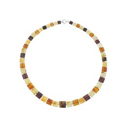 Firetti Damen Kette ohne Anh&auml;nger &raquo;Schmuck Geschenk Silber 925 Halsschmuck Halskette Bernstein&laquo; mit Bernstein braun Silber 925 (Sterlingsilber), L: 46