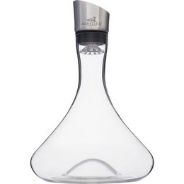 SABATIER International Dekanter &raquo;Brasserie&laquo; 1,8 L Fassungsverm&ouml;gen, Kristallglas, inkl. Edelstahl Reinigungsperlen transparent Edelstahl, Kristallglas