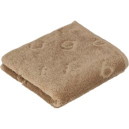 Bugatti Handtuch &raquo;Trentino&laquo; braun Walkfrottier, Baumwolle B/L: 50cmx100cm, 2 Stk., Markenlogos, Walkfrottier
