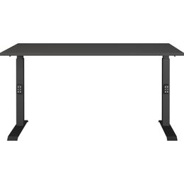 Germania Schreibtisch &raquo;Lemont&laquo; Mechanisch h&ouml;henverstellbarer Schreibtisch grau B/H/T: 140cm x 68cm x 80cm