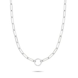 Tamaris Damen Charm-Kette &raquo;Schmuck Geschenk Edelstahl Charm Halskette The Link Chain&laquo; Edelstahl, L: 45 B: 0,93mm