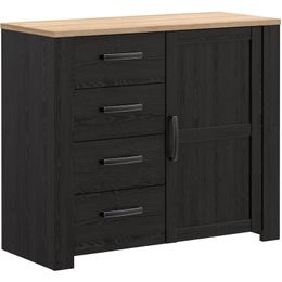 FORTE Kommode B/H/T 101,4/87/42 cm, Soft Close, 4 Schubk&auml;sten Spanplatte B/H/T: 101,4cm x 87cm x 42cm, 4 Stk., 1 Stk.