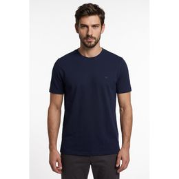 Fynch-Hatton Herren Fynch-Hatton T-Shirt mit Logo Stickerei blau XL