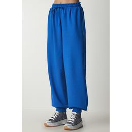 Happiness İstanbul Pants female size 36/38 Royal blue
