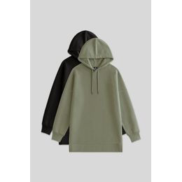 &Uuml;bergro&szlig;es Sweatshirt mit Kapuze und Tasche