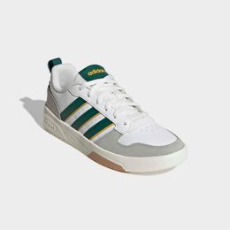 Herren Sneaker "COURTWAVE", adidas Sportswear, Gr. 47core wei&szlig;, collegiate gr&uuml;n, crew gelb, Leder, Synthetik, Schuhe