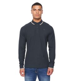 Duck and Cover - "Roxberry" Poloshirt f&uuml;r Herren Lang&auml;rmlig (Marineblau)