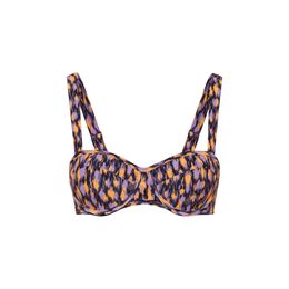 Lscn By Lascana Bikinitop 'Lavista' Damen Gr&ouml;&szlig;e 80 lila / orange / schwarz