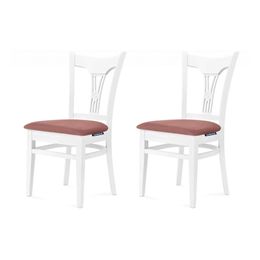 KONSIMO Esszimmerstuhl 2er-Set rosa/pink Ma&szlig;e (cm): B: 45,5 H: 90,5 &raquo; M&ouml;bel Kraft