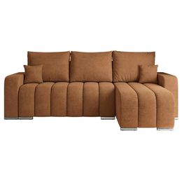 Ecksofa mit Schlaffunktion Kirasso orange Ma&szlig;e (cm): B: 245 H: 86 Sofas > Sofas nach Material > Stoffsofas &raquo; Sofa DE
