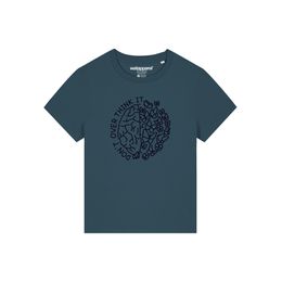 Watapparel T-Shirt 'Don't Overthink It' Damen Gr&ouml;&szlig;e XXL marine / petrol