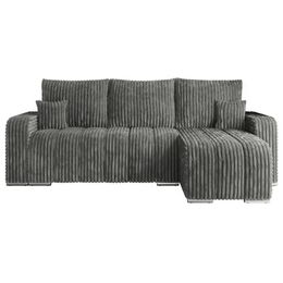 Ecksofa mit Schlaffunktion Kirasso grau Ma&szlig;e (cm): B: 245 H: 86 Sofas > Sofas nach Material > Stoffsofas &raquo; Sofa DE
